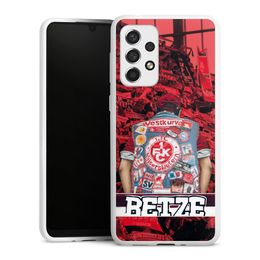 DeinDesign Galaxy A33 5G Handy Silikon H&uuml;lle Case wei&szlig; Handyh&uuml;lle 1. Fc Kaiserslautern 1. Fck Official Licensed Product Silikon Case