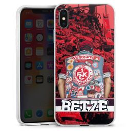DeinDesign iPhone Xs Max Handy Silikon H&uuml;lle Case transparent Handyh&uuml;lle Official Licensed Product 1. Fc Kaiserslautern 1. Fck Silikon Case