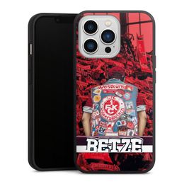DeinDesign iPhone 13 Pro Handy Premium Silikon H&uuml;lle Handyh&uuml;lle schwarz Case Official Licensed Product 1. Fc Kaiserslautern 1. Fck Silikon Premium Case