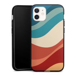 DeinDesign iPhone 12 Handy Silikon H&uuml;lle Case schwarz Handyh&uuml;lle Ombre Wave Colour