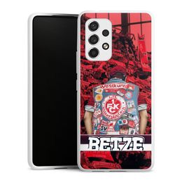 DeinDesign Galaxy A53 5G Handy Silikon H&uuml;lle Case wei&szlig; Handyh&uuml;lle 1. Fc Kaiserslautern 1. Fck Official Licensed Product Silikon Case