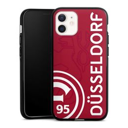 DeinDesign iPhone 12 mini Handy Silikon H&uuml;lle Case schwarz Handyh&uuml;lle Lettering F95 Fortuna D&uuml;sseldorf