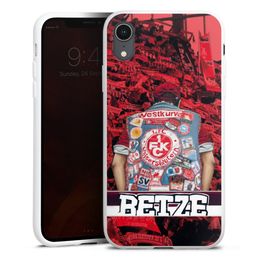 DeinDesign iPhone Xr Handy Silikon H&uuml;lle Case wei&szlig; Handyh&uuml;lle Official Licensed Product 1. Fc Kaiserslautern 1. Fck Silikon Case