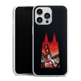 DeinDesign iPhone 13 Pro Handy Silikon H&uuml;lle Case wei&szlig; Handyh&uuml;lle 1. Fc K&ouml;ln Cologne Cathedral Official Licensed Product Silikon Case