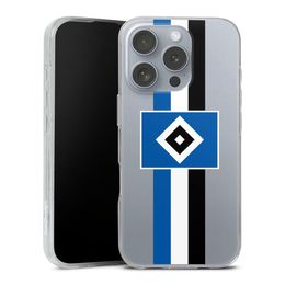 DeinDesign iPhone 16 Pro Handy Silikon H&uuml;lle Case transparent Handyh&uuml;lle Hamburger Sv Transparent Hsv Silikon Case