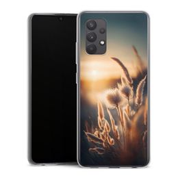 DeinDesign Galaxy A32 4G Handy Silikon H&uuml;lle Case transparent Handyh&uuml;lle Sun Pampasgras Nature Silikon Case