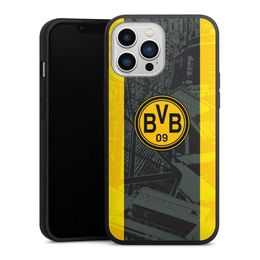 DeinDesign iPhone 13 Pro Max Handy Premium Silikon H&uuml;lle Handyh&uuml;lle schwarz Case Bvb Borussia Dortmund Stadium Silikon Premium Case