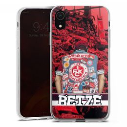 DeinDesign iPhone Xr Handy Silikon H&uuml;lle Case transparent Handyh&uuml;lle Official Licensed Product 1. Fc Kaiserslautern 1. Fck Silikon Case