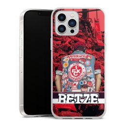 DeinDesign iPhone 13 Pro Max Handy Silikon H&uuml;lle Case transparent Handyh&uuml;lle Official Licensed Product 1. Fc Kaiserslautern 1. Fck Silikon Case