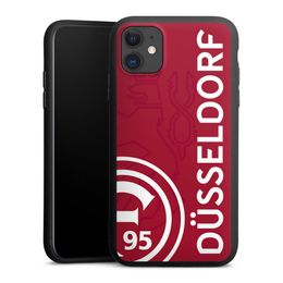 DeinDesign iPhone 11 Handy Premium Silikon H&uuml;lle Handyh&uuml;lle schwarz Case Fortuna D&uuml;sseldorf Lettering F95 Silikon Premium Case