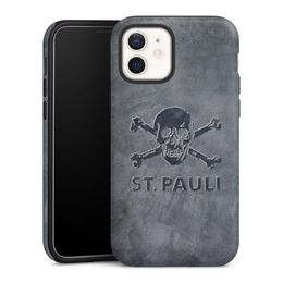 DeinDesign iPhone 12 mini Handy Panzer Handyh&uuml;lle robuste Outdoor H&uuml;lle Schutzh&uuml;lle matt Logo Fc St. Pauli Concrete Tough Case