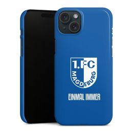 DeinDesign iPhone 15 Plus Handy Premium Case Smartphone Handyh&uuml;lle Schutzh&uuml;lle gl&auml;nzend Coat Of Arms Official Licensed Product 1. Fc Magdeburg Premium Case