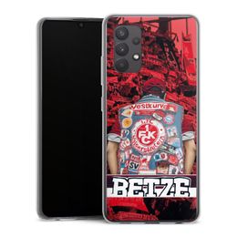 DeinDesign Galaxy A32 4G Handy Silikon H&uuml;lle Case transparent Handyh&uuml;lle Official Licensed Product 1. Fc Kaiserslautern 1. Fck Silikon Case
