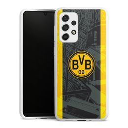 DeinDesign Galaxy A33 5G Handy Silikon H&uuml;lle Case wei&szlig; Handyh&uuml;lle Bvb Stadium Borussia Dortmund Silikon Case
