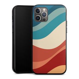 DeinDesign iPhone 12 Pro Handy Silikon H&uuml;lle Case schwarz Handyh&uuml;lle Colour Wave Ombre