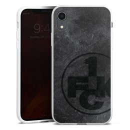 DeinDesign iPhone Xr Handy Silikon H&uuml;lle Case wei&szlig; Handyh&uuml;lle Concrete 1. Fc Kaiserslautern 1. Fck Silikon Case