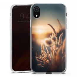 DeinDesign iPhone Xr Handy Silikon H&uuml;lle Case transparent Handyh&uuml;lle Sun Pampasgras Nature Silikon Case