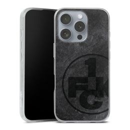 DeinDesign iPhone 16 Pro Handy Silikon H&uuml;lle Case transparent Handyh&uuml;lle Concrete 1. Fc Kaiserslautern 1. Fck Silikon Case