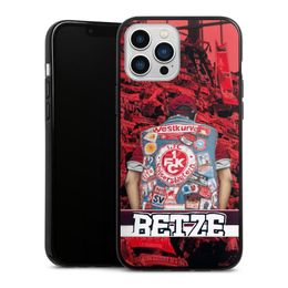 DeinDesign iPhone 13 Pro Max Handy Silikon H&uuml;lle Case schwarz Handyh&uuml;lle Official Licensed Product 1. Fc Kaiserslautern 1. Fck