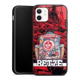 DeinDesign iPhone 12 Handy Premium Silikon H&uuml;lle Handyh&uuml;lle schwarz Case 1. Fc Kaiserslautern 1. Fck Official Licensed Product Silikon Premium Case