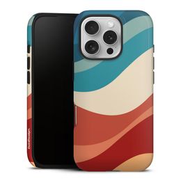 DeinDesign iPhone 16 Pro Handy Panzer Handyh&uuml;lle robuste Outdoor H&uuml;lle Schutzh&uuml;lle gl&auml;nzend Ombre Wave Colour Tough Case