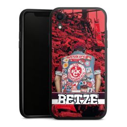 DeinDesign iPhone Xr Handy Premium Silikon H&uuml;lle Handyh&uuml;lle schwarz Case Official Licensed Product 1. Fc Kaiserslautern 1. Fck Silikon Premium Case