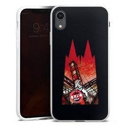 DeinDesign iPhone Xr Handy Silikon H&uuml;lle Case wei&szlig; Handyh&uuml;lle 1. Fc K&ouml;ln Cologne Cathedral Official Licensed Product Silikon Case