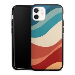DeinDesign iPhone 12 mini Handy Silikon H&uuml;lle Case schwarz Handyh&uuml;lle Colour Wave Ombre
