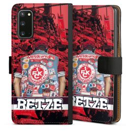 DeinDesign Galaxy S20 Handy Klapph&uuml;lle Handyh&uuml;lle aus Kunst Leder schwarz Flip Case 1. Fc Kaiserslautern 1. Fck Official Licensed Product Sideflip mit Lasche