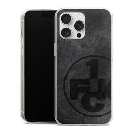 DeinDesign iPhone 15 Pro Max Handy Silikon H&uuml;lle Case transparent Handyh&uuml;lle Concrete 1. Fc Kaiserslautern 1. Fck Silikon Case
