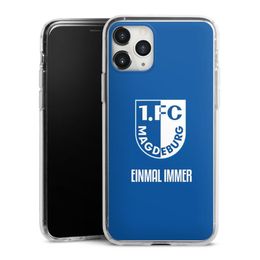 DeinDesign iPhone 11 Pro Max Handy Silikon H&uuml;lle Case transparent Handyh&uuml;lle Coat Of Arms Official Licensed Product 1. Fc Magdeburg Silikon Case