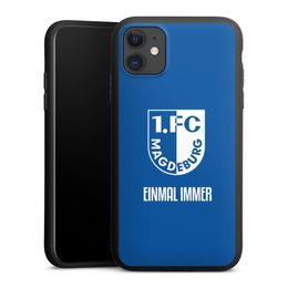 DeinDesign iPhone 11 Handy Premium Silikon H&uuml;lle Handyh&uuml;lle schwarz Case 1. Fc Magdeburg Official Licensed Product Coat Of Arms Silikon Premium Case