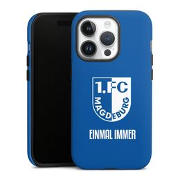 DeinDesign iPhone 14 Pro Handy Panzer Handyh&uuml;lle robuste Outdoor H&uuml;lle Schutzh&uuml;lle matt Coat Of Arms Official Licensed Product 1. Fc Magdeburg Tough Case