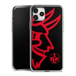 DeinDesign iPhone 11 Pro Max Handy Silikon H&uuml;lle Case transparent Handyh&uuml;lle 1. Fc Kaiserslautern Logo Official Licensed Product Silikon Case