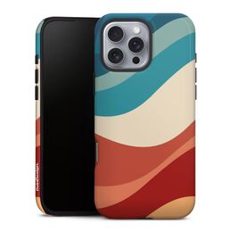 DeinDesign iPhone 16 Pro Max Handy Panzer Handyh&uuml;lle robuste Outdoor H&uuml;lle Schutzh&uuml;lle gl&auml;nzend Ombre Wave Colour Tough Case