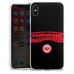 DeinDesign iPhone Xs Max Handy Silikon H&uuml;lle Case transparent Handyh&uuml;lle Official Licensed Product Eintracht Frankfurt Stadium Silikon Case