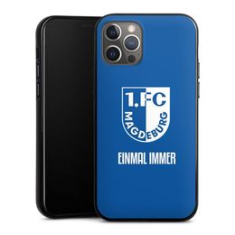 DeinDesign iPhone 12 Pro Handy Silikon H&uuml;lle Case schwarz Handyh&uuml;lle Coat Of Arms Official Licensed Product 1. Fc Magdeburg
