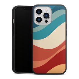 DeinDesign iPhone 13 Pro Handy Premium Silikon H&uuml;lle Handyh&uuml;lle schwarz Case Ombre Wave Colour Silikon Premium Case