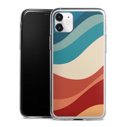 DeinDesign iPhone 11 Handy Slim Case Silikon Handyh&uuml;lle transparent H&uuml;lle extra d&uuml;nn Colour Wave Ombre Silikon Slim Case
