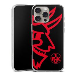DeinDesign iPhone 16 Pro Max Handy Silikon H&uuml;lle Case transparent Handyh&uuml;lle 1. Fc Kaiserslautern Logo Official Licensed Product Silikon Case