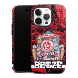DeinDesign iPhone 14 Pro Handy Panzer Handyh&uuml;lle robuste Outdoor H&uuml;lle Schutzh&uuml;lle matt Official Licensed Product 1. Fc Kaiserslautern 1. Fck Tough Case