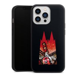 DeinDesign iPhone 13 Pro Handy Premium Silikon H&uuml;lle Handyh&uuml;lle schwarz Case 1. Fc K&ouml;ln Cologne Cathedral Official Licensed Product Silikon Premium Case