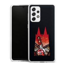 DeinDesign Galaxy A33 5G Handy Silikon H&uuml;lle Case wei&szlig; Handyh&uuml;lle 1. Fc K&ouml;ln Cologne Cathedral Official Licensed Product Silikon Case