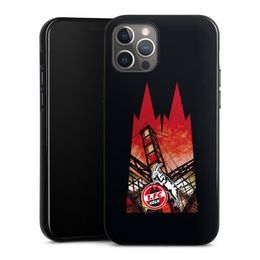 DeinDesign iPhone 12 Pro Handy Silikon H&uuml;lle Case schwarz Handyh&uuml;lle 1. Fc K&ouml;ln Cologne Cathedral Official Licensed Product