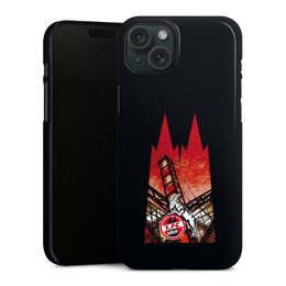 DeinDesign iPhone 15 Plus Handy Premium Case Smartphone Handyh&uuml;lle Schutzh&uuml;lle gl&auml;nzend 1. Fc K&ouml;ln Cologne Cathedral Official Licensed Product Premium Case
