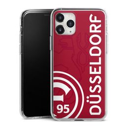 DeinDesign iPhone 11 Pro Max Handy Silikon H&uuml;lle Case transparent Handyh&uuml;lle Lettering F95 Fortuna D&uuml;sseldorf Silikon Case