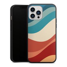 DeinDesign iPhone 13 Pro Max Handy Premium Silikon H&uuml;lle Handyh&uuml;lle schwarz Case Ombre Wave Colour Silikon Premium Case