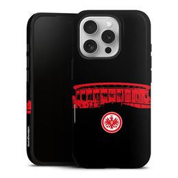 DeinDesign iPhone 16 Pro Handy Panzer Handyh&uuml;lle robuste Outdoor H&uuml;lle Schutzh&uuml;lle gl&auml;nzend Official Licensed Product Eintracht Frankfurt Stadium Tough Case