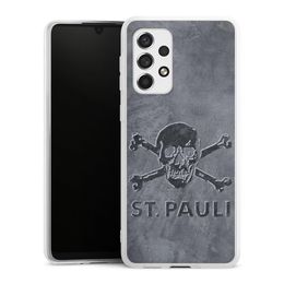 DeinDesign Galaxy A33 5G Handy Silikon H&uuml;lle Case transparent Handyh&uuml;lle Concrete Logo Fc St. Pauli Silikon Case