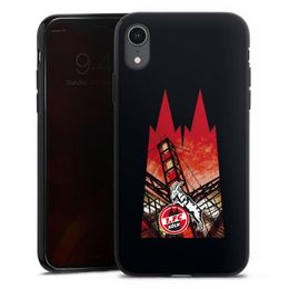 DeinDesign iPhone Xr Handy Silikon H&uuml;lle Case schwarz Handyh&uuml;lle 1. Fc K&ouml;ln Cologne Cathedral Official Licensed Product